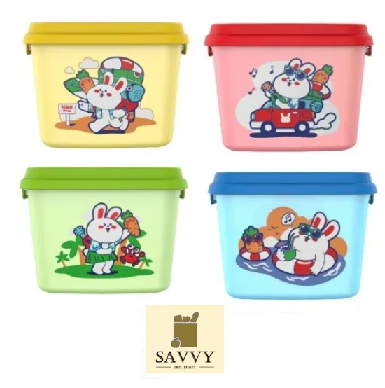 Colgate Rabbit Container Set Cute Food Storage 280ml x 4 | Lazada