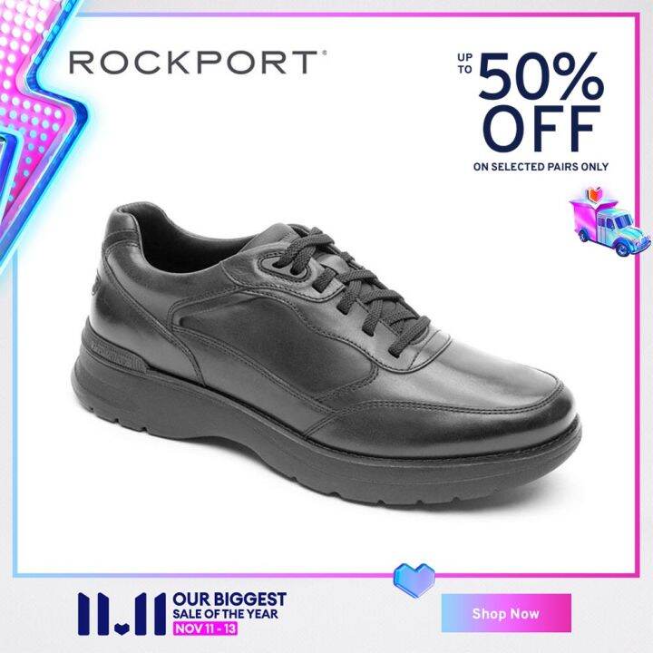 Rockport Prowalker Next Ubal Black Lea Mens Shoes | Lazada PH