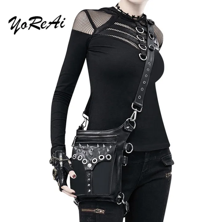 Moto Women Steampunk Vintage Fanny Beach Bag Rivet Man Steam Punk Retro ...