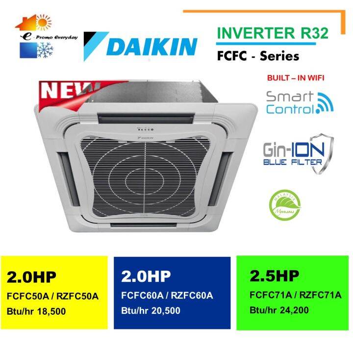 DAIKIN R32 Standard Inverter Cassette With Smart Control Wi-Fi / Gin ...