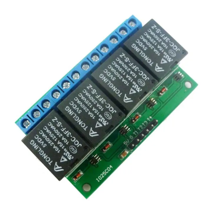 4ch 5V Flip Flop Latch Relay Module Bistable Self locking Electronic Switch Low Pulse Board ...