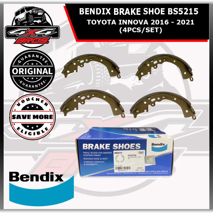BENDIX Brake shoe for TOYOTA INNOVA 2016 to 2021 (BS 5215) | Lazada PH