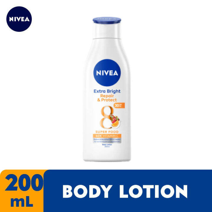 NIVEA Extra Bright Repair and Protect SPF30 8 Super Food 40x Vitamin C ...
