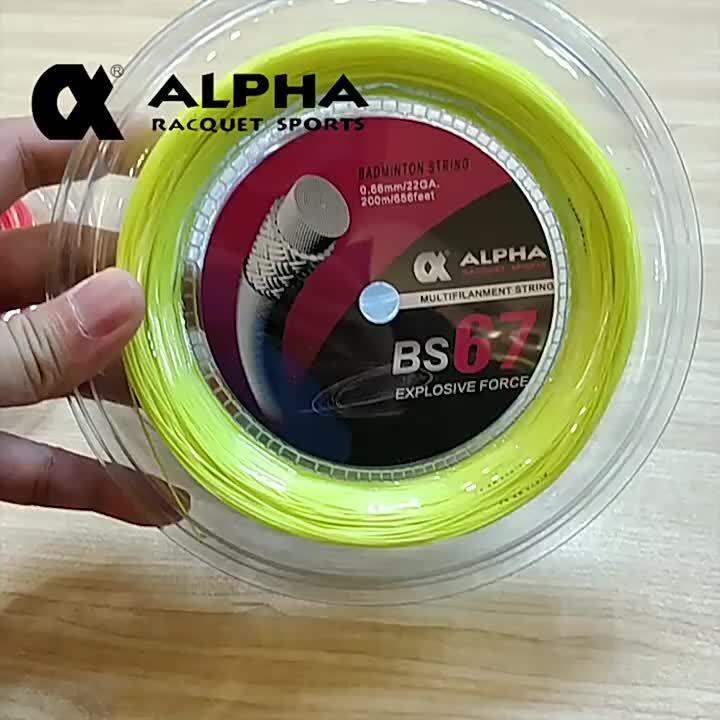 1รีลอัลฟา BS67 0.66มิลลิเมตร200เมตรแบดมินตันสตริงแรงระเบิดรุนแรงชนพลังงานไม้แบดมินตันสตริง ...