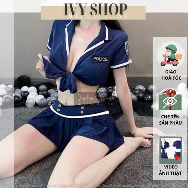 Cosplay Sexy Tiếp Viên Bộ Đồ Ngủ Cosplay Sexy Tiếp Viên Hàng Không