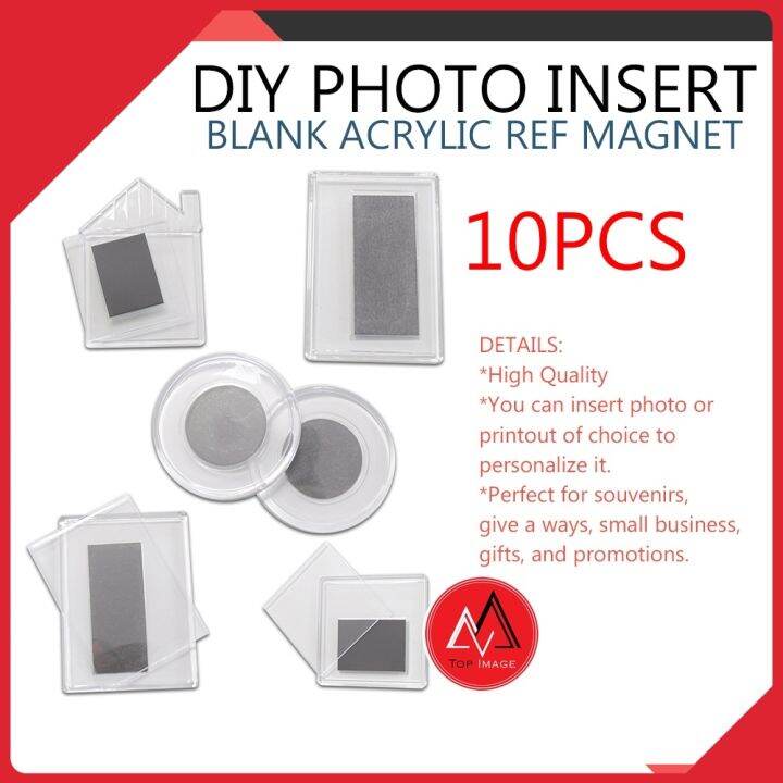 ke8853skdc089 10 pcs Insertable Acrylic Photo Insert Ref Magnet ...