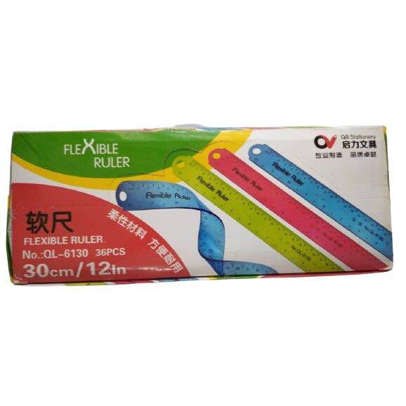 30cm Flexible Soft Ruler 12 Inchi 300mm Pembaris Lembut Tidak Patah ...