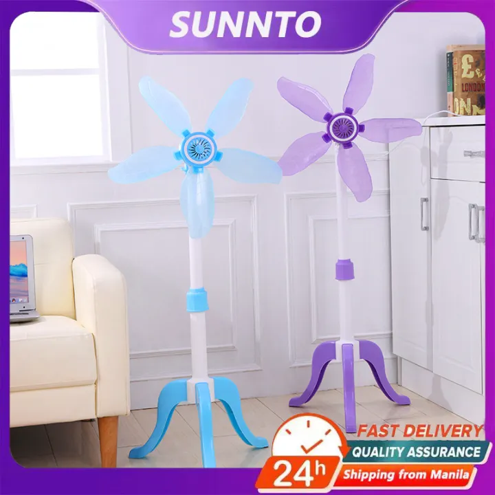 Electric Fan Adjustable Mini Vertical Fan 5 Blades Electric Fan ...