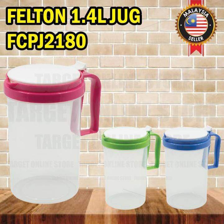 FELTON Plastic Water Jug 1.4L FCPJ2180 Kitchen Serving Drink Container ...