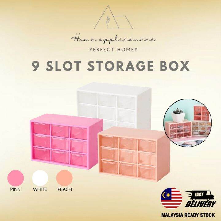 Ready Stock 9 Slot Drawer Organizer Desktop Drawer Mini Drawer Storage ...