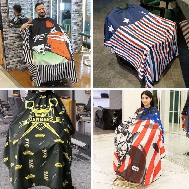 Salon Haircut Cutting Hair Waterproof Cloth Haircut Salon Barber Cutting Cape Hairdressing Apron ...