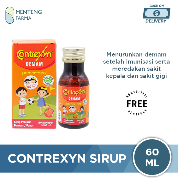 Contrexyn Sirup 60 mL - Sirup Pereda Demam dan Nyeri Anak | Lazada ...