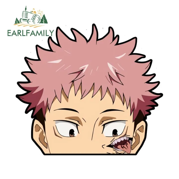 EARLFAMILY 13cm x 10.6cm Car Stickers Itadori Yuji Jujutsu Kaisen ...