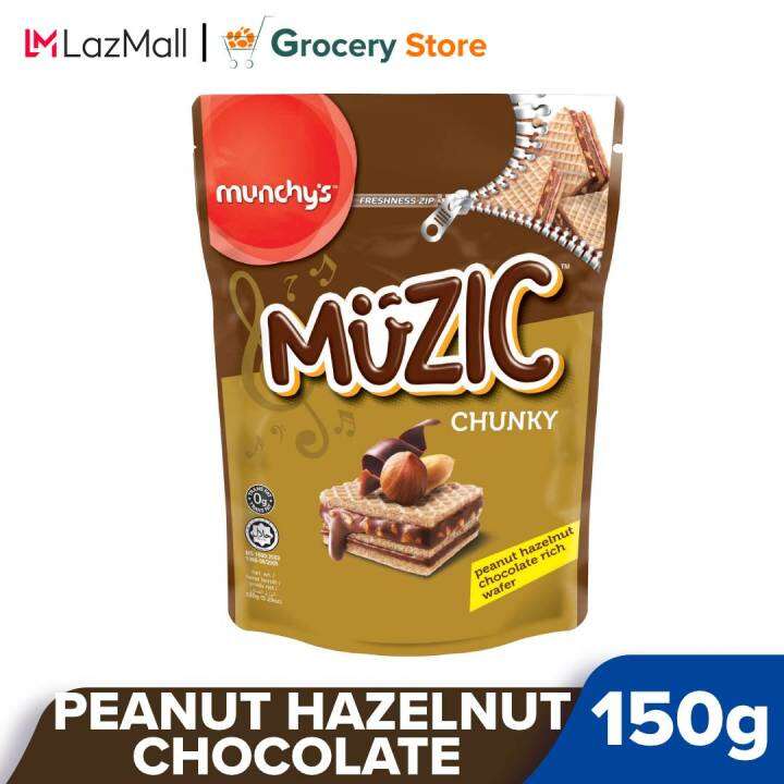Munchy's MUZIC HAZELNUT WAFER CHUNKY 150gm | Lazada