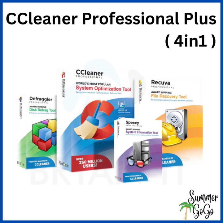 CCleaner Professional Plus ( 4in1 ) | Latest version 6.0 | Windows ...