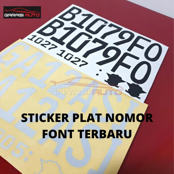 Stiker Plat Nomor Mobil Font Baru Sticker Scotlight Terbaru 2022 Up ...