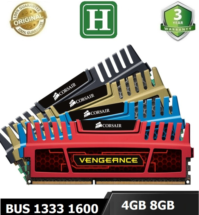 Ram PC 4Gb 8GB DDR3 bus 1333 hoặc 1600 ram tản nhiệt, gaming tháo máy ...