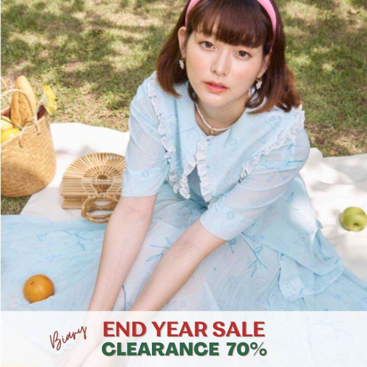 Biary - Endear Shirt เสื้อเชิ้ตแขนสั้น ดีเทลคอปกระบายและกระดุมปั้ม ตัว ...