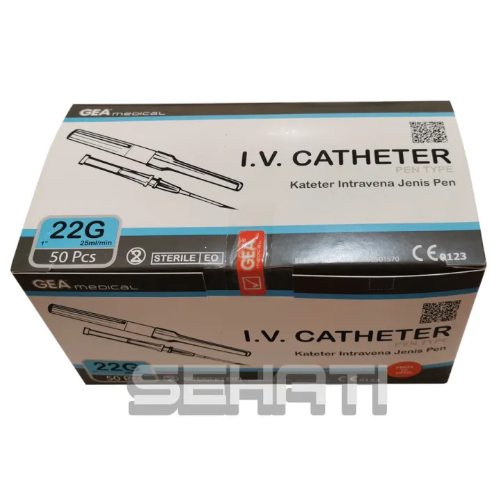 I.V. Catheter Gea 22G - Pen Type - Kateter Intravena Jenis Pen 22 G ...