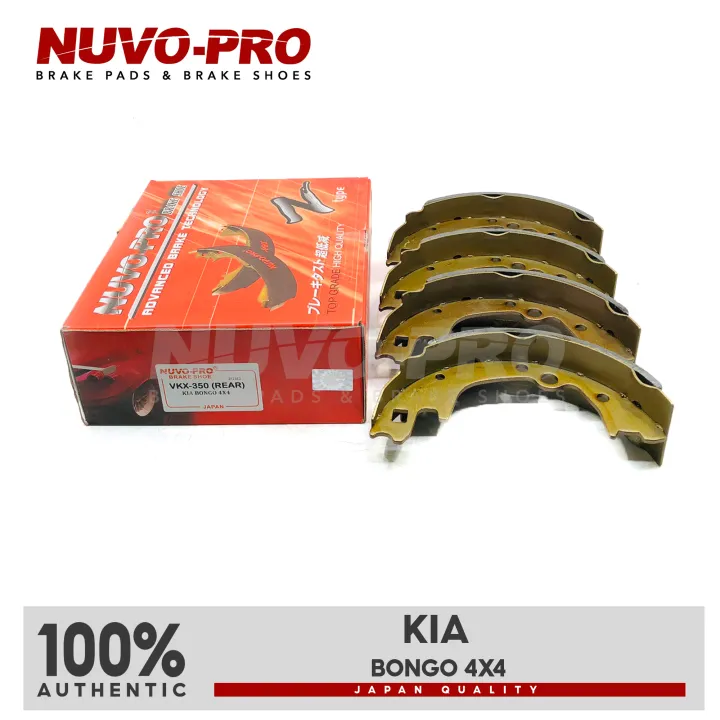 Nuvo-Pro Brake Shoe Rear Kia Bongo 4X4 VKX-350 SET | Lazada PH