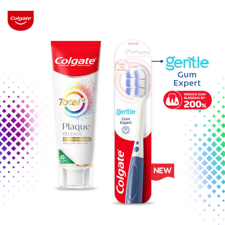 Colgate Total Plaque Release Gentle Fragrant Mint 95g + Gentle Gum ...