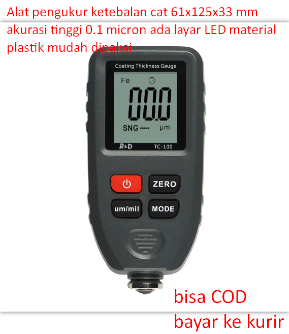 Alat pengukur ketebalan cat 61x125x33 mm akurasi tinggi 0.1 micron ada ...