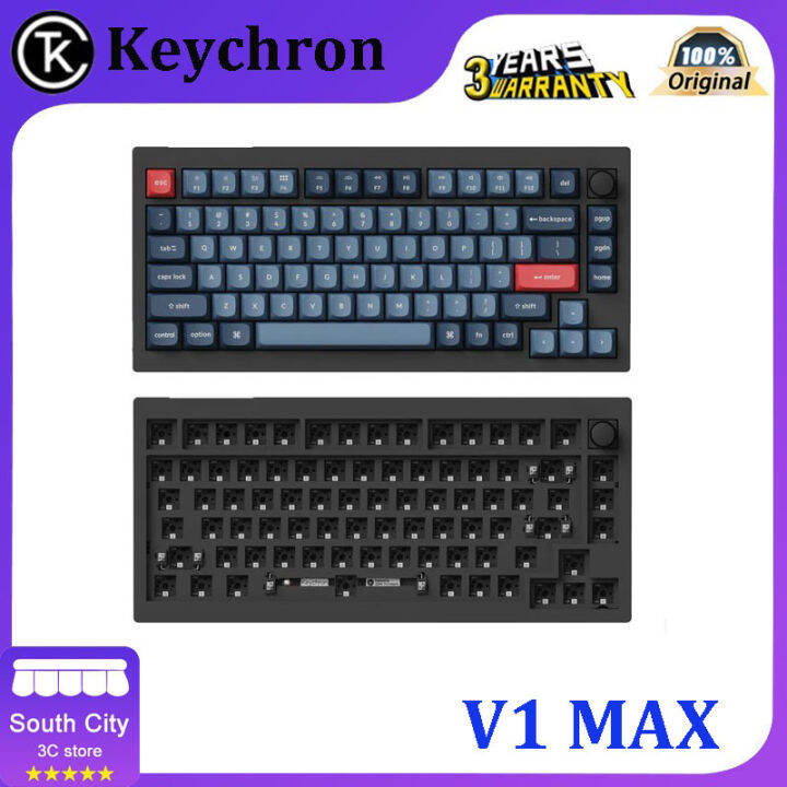 Keychron V1 MAX three mode Hot Swappable Gasket custom mechanical ...