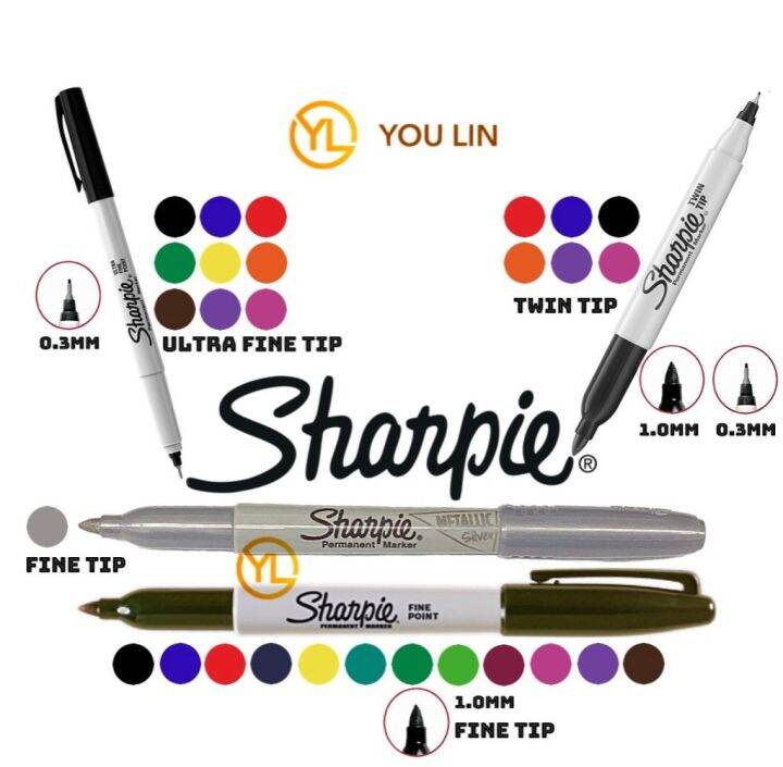 Sharpie Permanent Marker - Fine / Ultra Fine / Twin Tip | Lazada