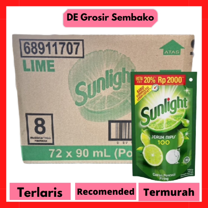 Sunlight Sabun Cuci Piring Dishwash Jeruk Nipis 10x Bersihkan Lemak ...