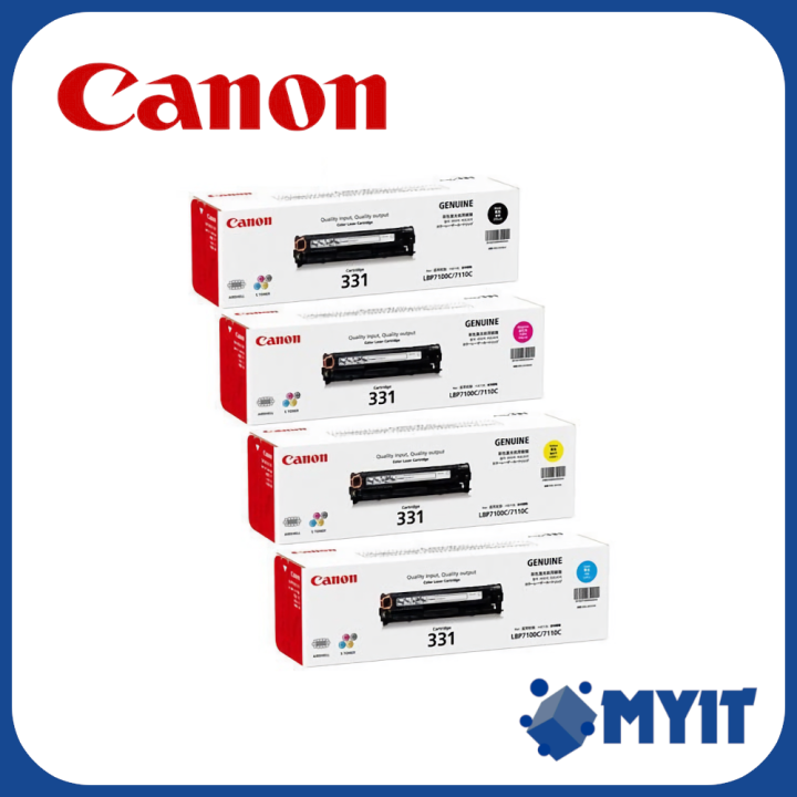 Canon 331 Black / Color Toner Original Genuine Bk Cyan Magenta Yellow ...