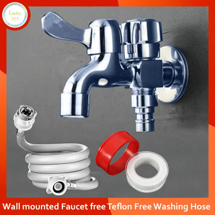 Lucky313 Stainless 2 in 1 out Head Two Way Water Washer Tap Faucet Wash ...