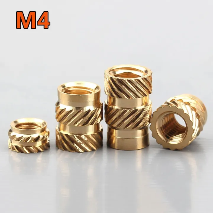 Insert Knurled Nut M4 Brass Hot Melt Insert Knurled Nut Thread Heat Molding Double Twill ...