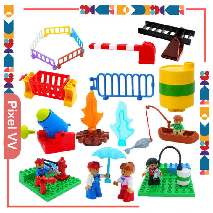 Railway Building Blocks Accessories Train Scene Build Blocks Compatible ...