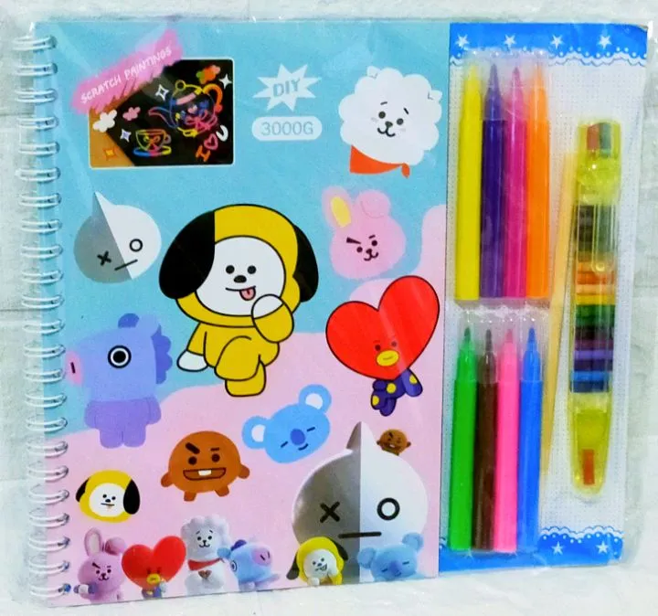 B21 BTS DIY Drawing Notebook (Scratch/Coloring/Sketch) | Lazada PH