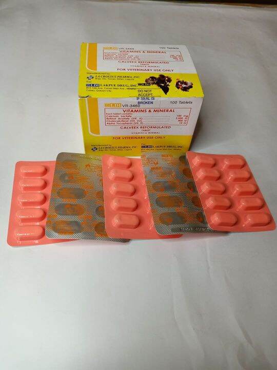 [CL REYES AGRIVET] 50 TABLETS CALVEEX REFORMULATED/ VITAMINS & MINERAL ...