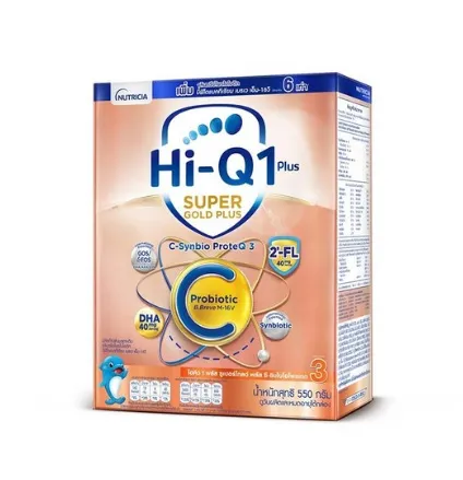 Hi-Q 1+ Super Gold Plus C-synbio ProteQ ไฮคิว ซูเปอร์โกลด์ พลัส สูตร 3 ขนาด 550 กรัม | Lazada.co.th