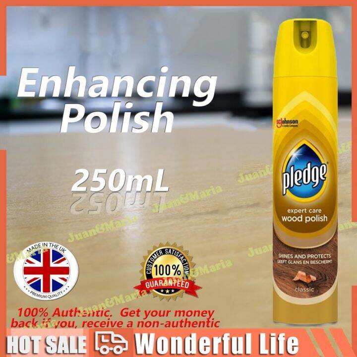 Pledge Wood Polish Classic 250ml A furniture spray for polishing ...
