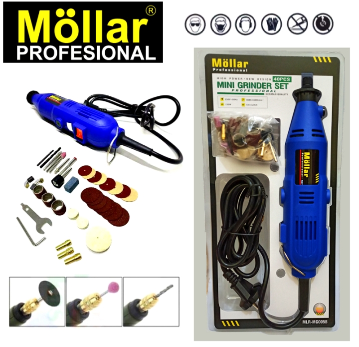 Mollar Mini Die Grinder Blister Set 40 Pcs Tuner Set Gerinda Bor Mini ...