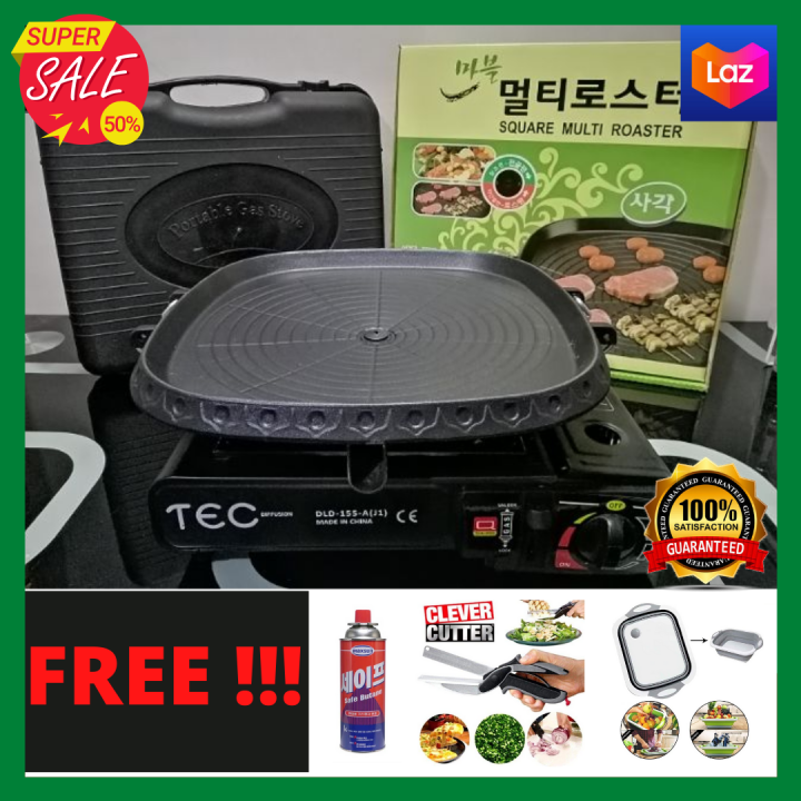 ( Quality Harvest ) SAMGYUPSAL SET Square Korean Grill Stove Top Pan ...