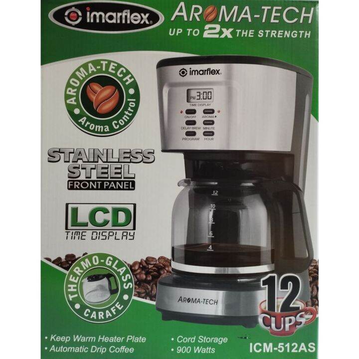 Imarflex Aroma-tech Coffee Maker ICM-512AS 12 Cups | Lazada PH