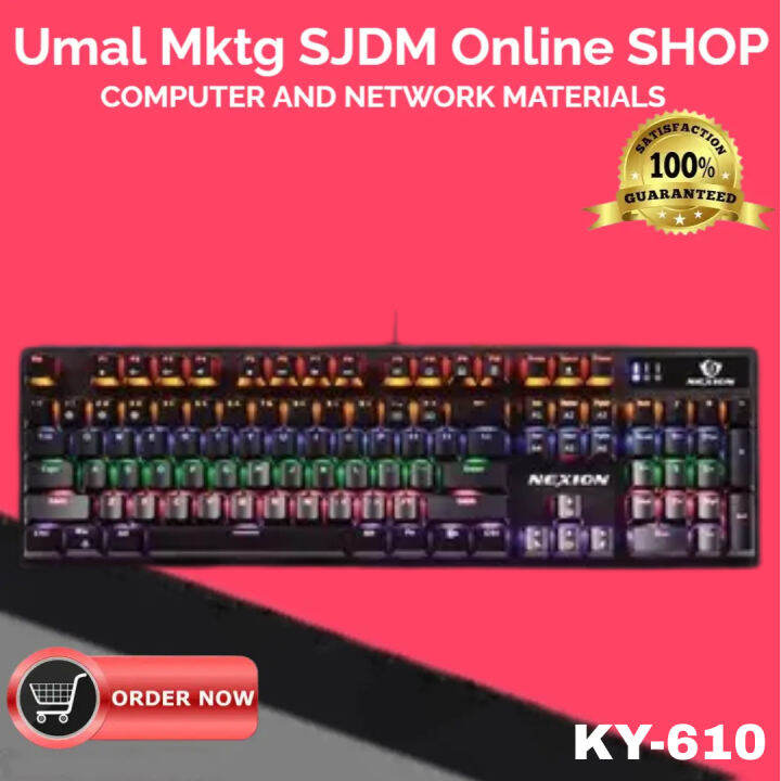 NEXION KY-610 REAL MECHANICAL KEYBOARD, USB WIRED, 20 RUNNING LIGHTING ...