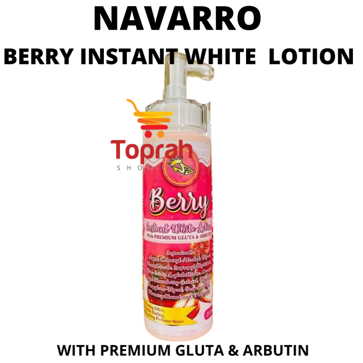 Berry Instant White lotion with Gluta & Arbutin 250ml by Navarro ...