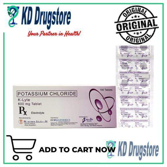 【Local Warehouse】 POTASSIUM CHLORIDE 600MG TABLET (K-LYTE) SOLD PER ...