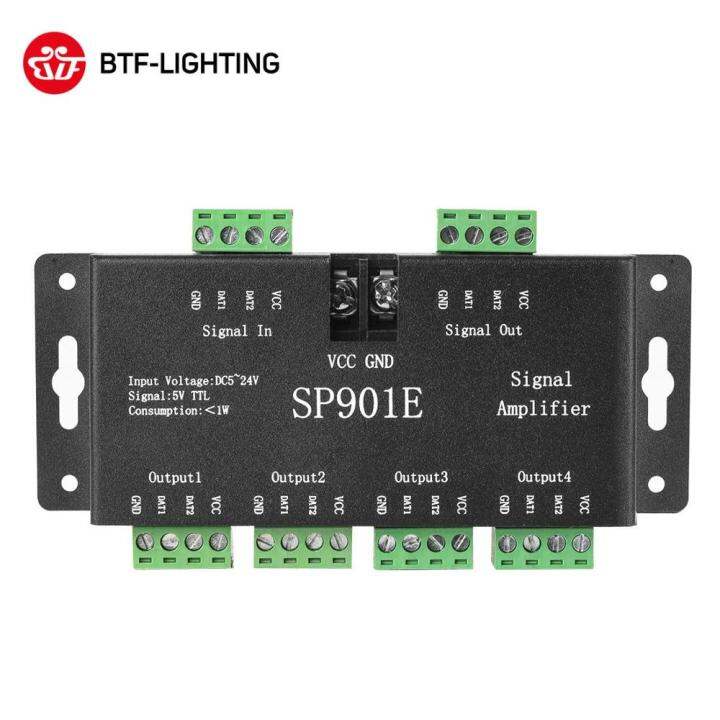 SP901E SPI Signal Amplifier for WS2812B WS2811 WS2813 Pixel RGB LED ...