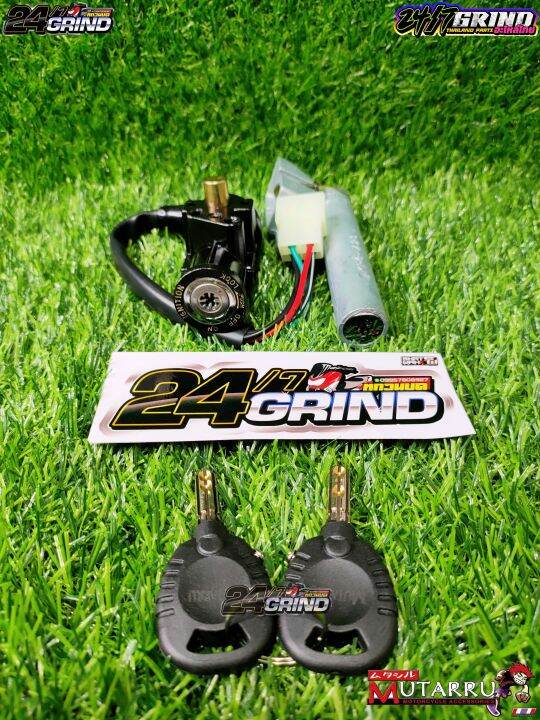 MUTARRU ANTI-THEFT KEY IGNITION SWITCH SET HONDA XRM 110 4 PINS FLOWER ...