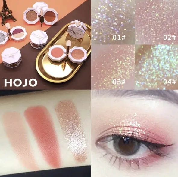 No.8024 Hojo 3 Colors Eyeshadow Palette อายแชโดว์หินอ่อน มี2ชั้นในตลับ ...