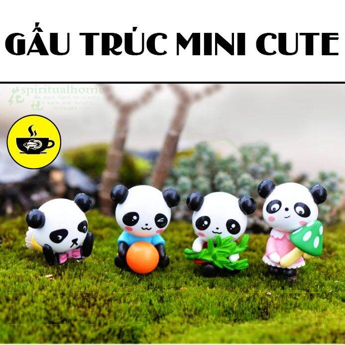 Gấu Trúc Mini - Dễ Thương Bằng Nhựa Lam Tiểu Cảnh | Lazada.vn