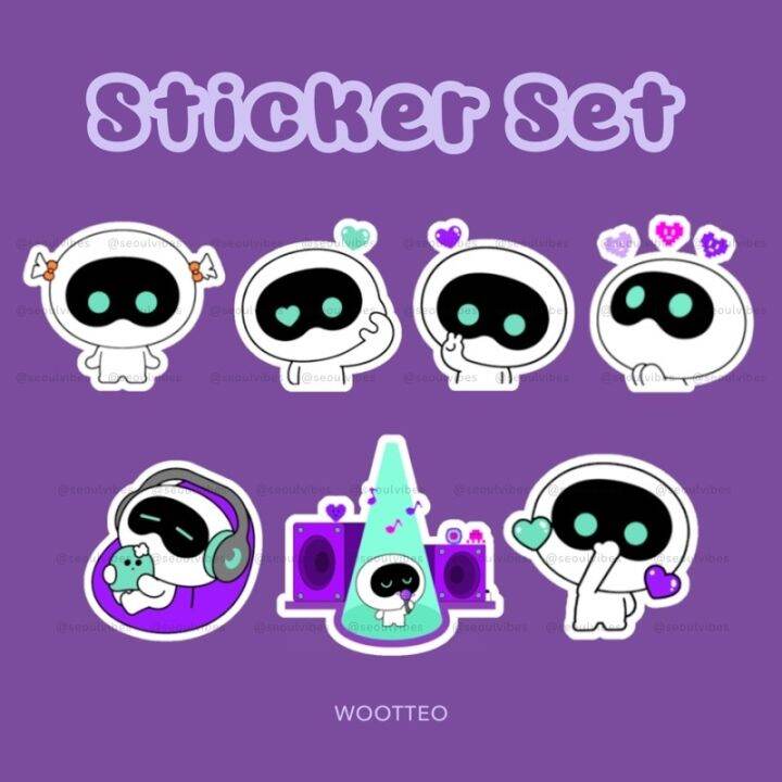 Wootteo BTS Jin The Astonaut Waterproof Sticker Set (7pcs) Army Chingus ...