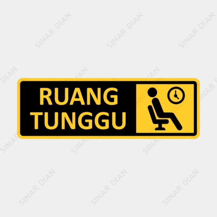 Rambu Sign Papan Ruang Tunggu 30cm x 10cm Akrilik | Lazada Indonesia