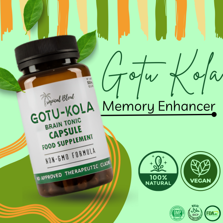 Gotu-Kola Capsules Food Supplements Pure and Organic FDA Approved (105 ...